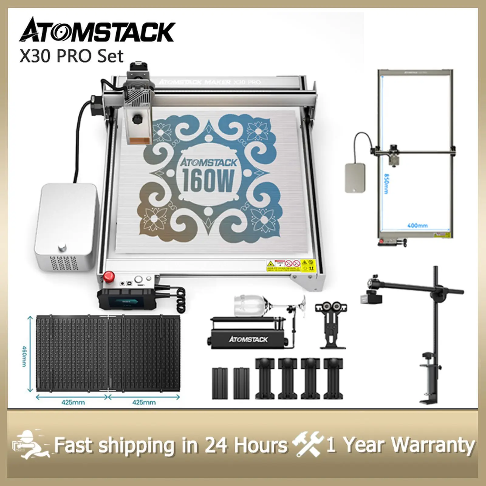 ATOMSTACK A30 PRO S30 PRO X30 Pro 160W Máquina cortadora de grabador láser Salida de 33W Grabado ...