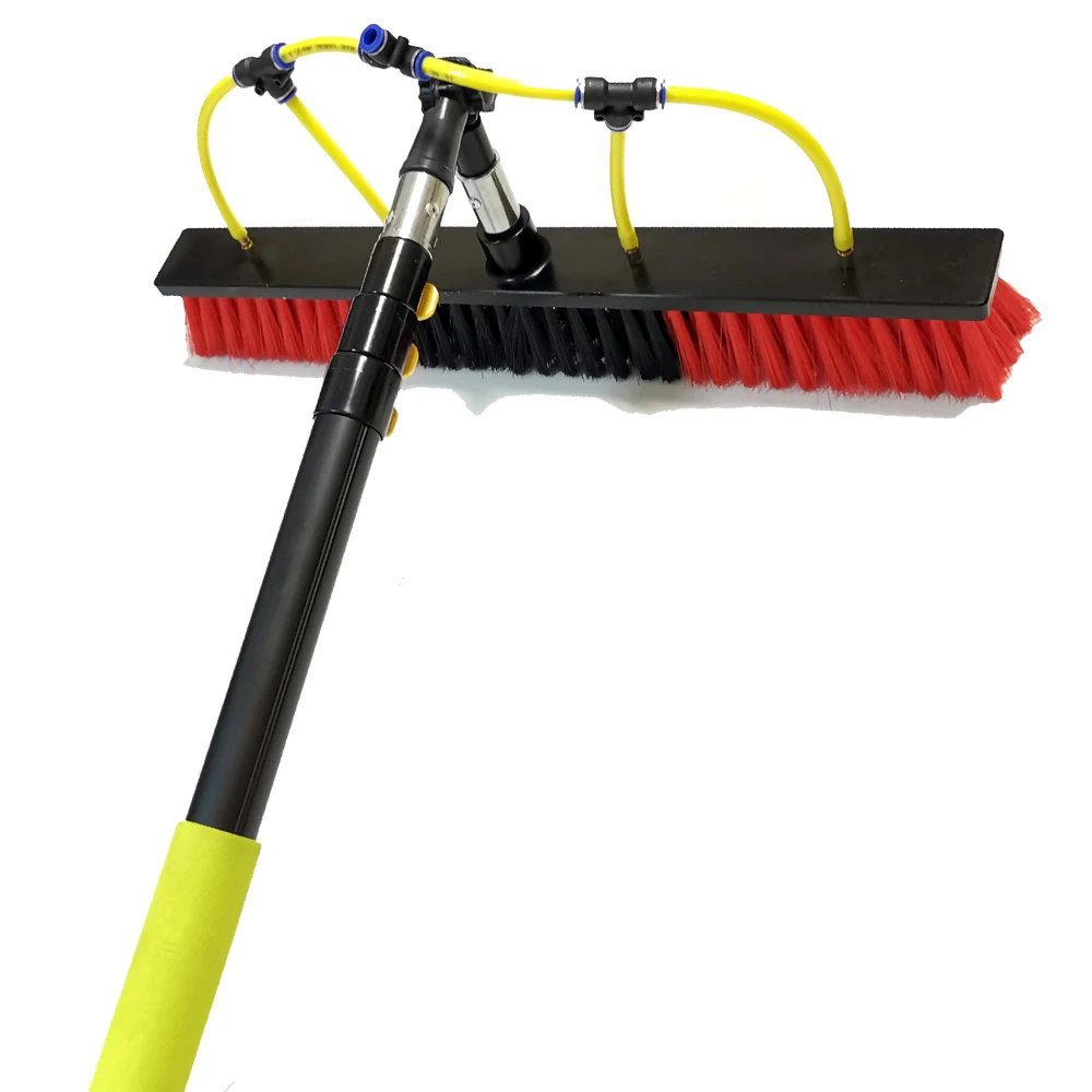 22 Inch Solar Panel Cleaning Brush with 12 FT Aluminum Telescopic Pole ...