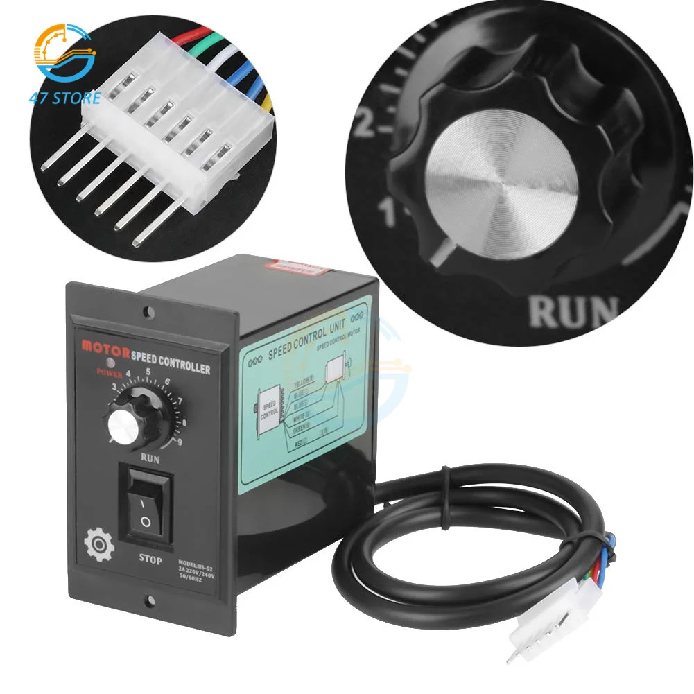 AC Motor Speed Controller AC 220V 400W Motor Speed Pinpoint Regulator ...