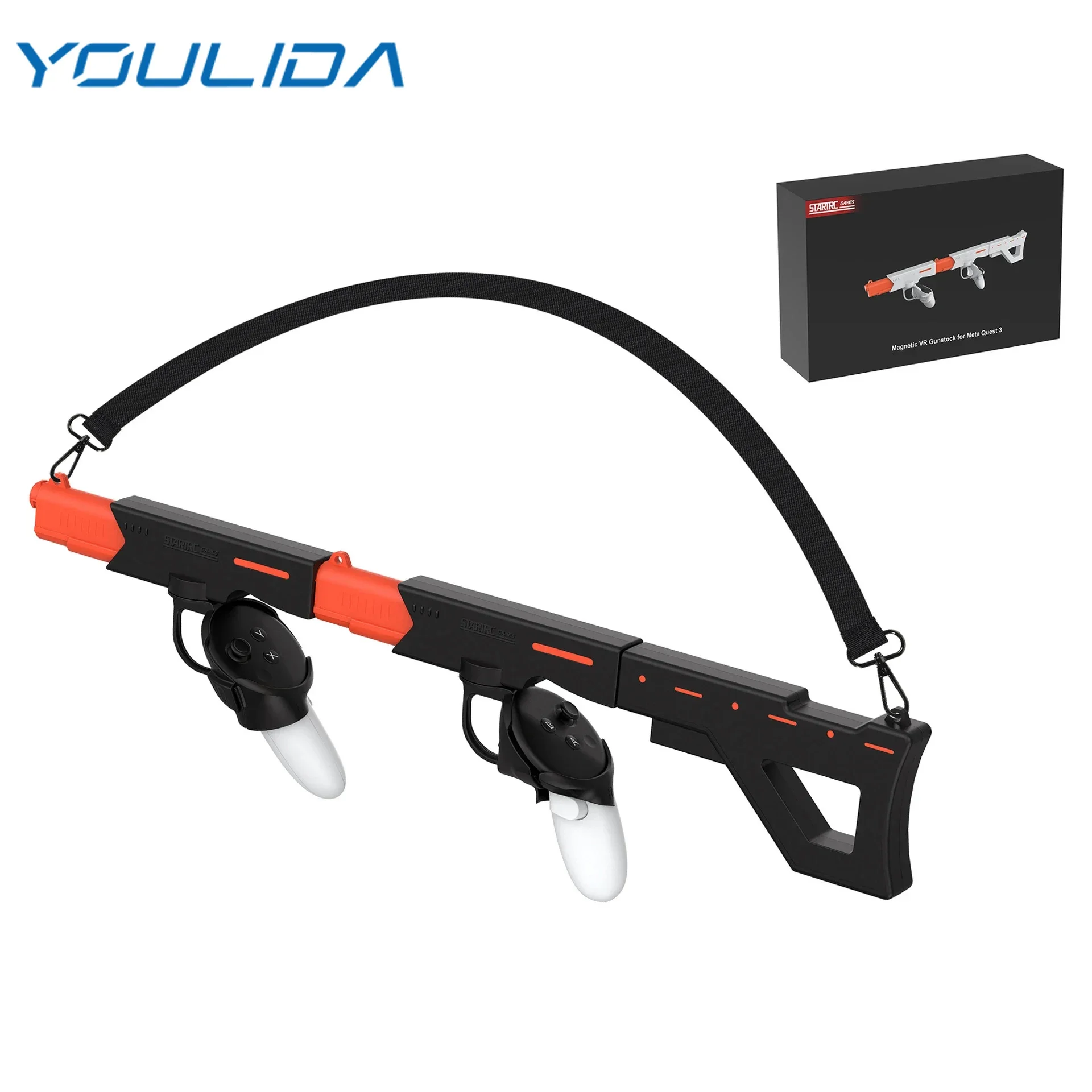 For Meta Quest 3S VR Gunstock Controller Magnetic Gun Stock Suction ...