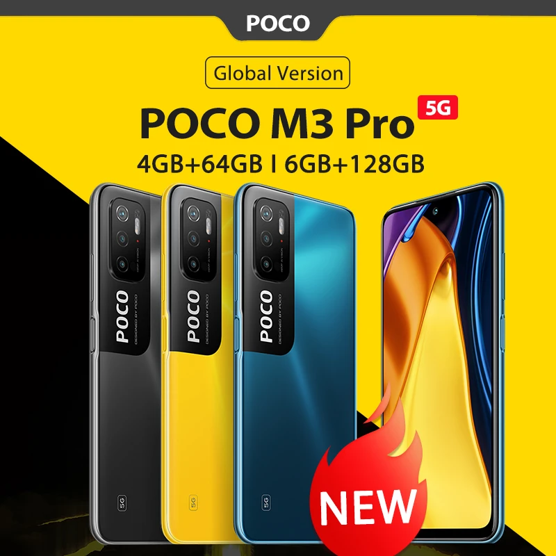 Smartphone Poco M3 Pro 5g, Versão Global, Nfc, 64gb/128gb, Dimensity ...