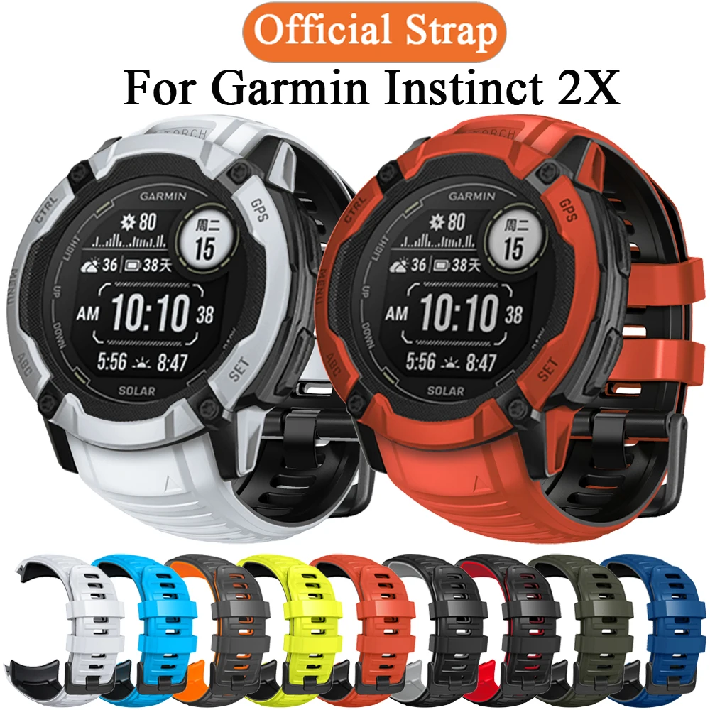 Official-Watch-Band-For-Garmin-Instinct-2X-Solar-Strap-Silicone ...