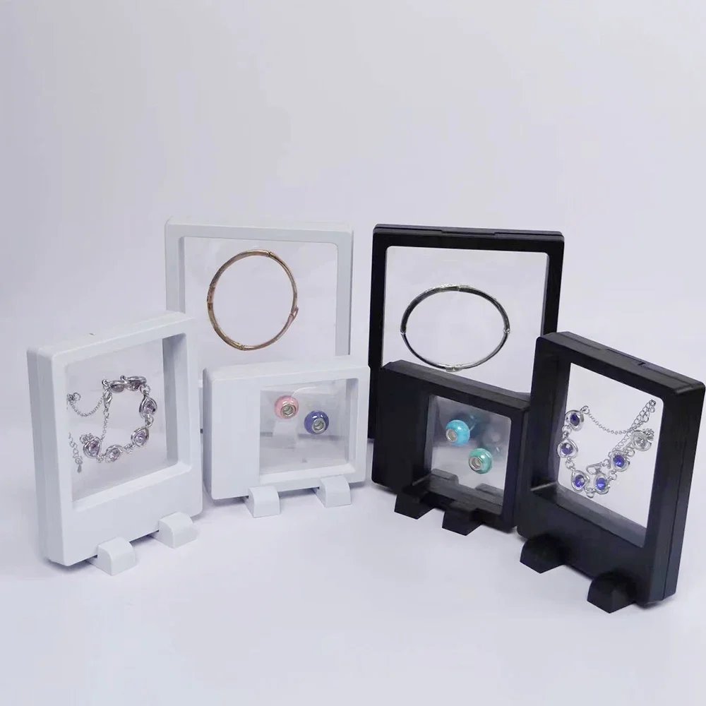10Pcs-Diamond-Display-Stand-White-Black-Coin-Collection-Decoration-Box ...