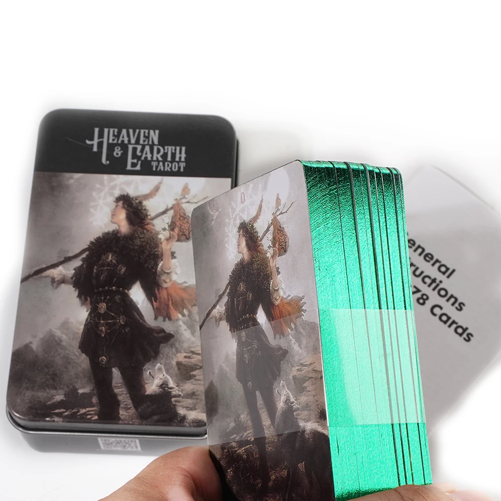 Heaven & Earth Tarot in a Tin Metal Box High Quality 78 Cards Gilded ...