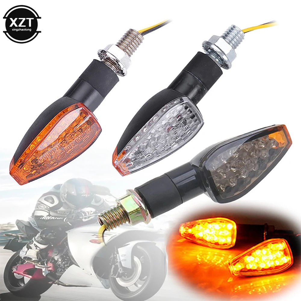 2PCS Universal 12V Flashing Turn Signals Motorcycle LED Lights Rear ...