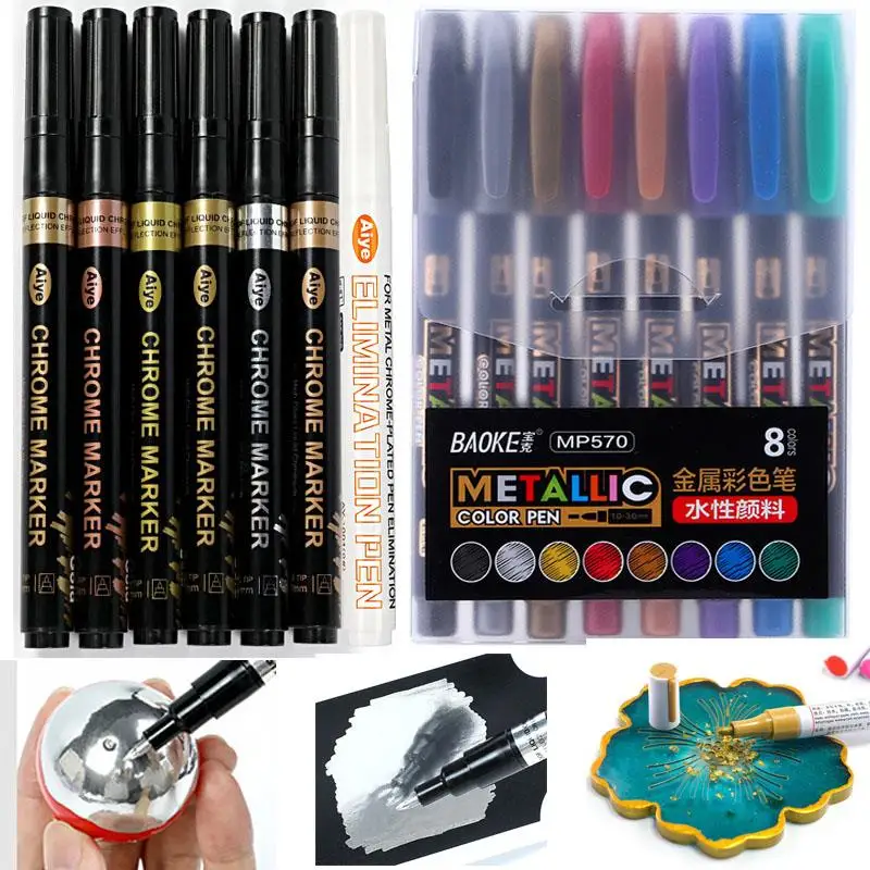 Marker-Set-Mirror-Marker-Metal-Pen-Liquid-Chalk-Kits-DIY-Epoxy-Resin ...