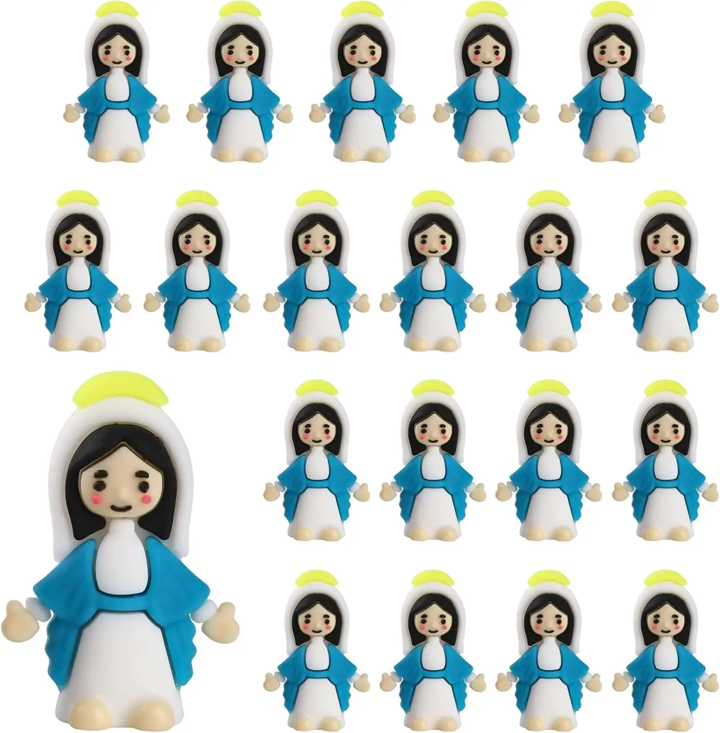 30-300PCS Little Virgin Mary Figurines Bulk Mini Virgin Mary Easter ...