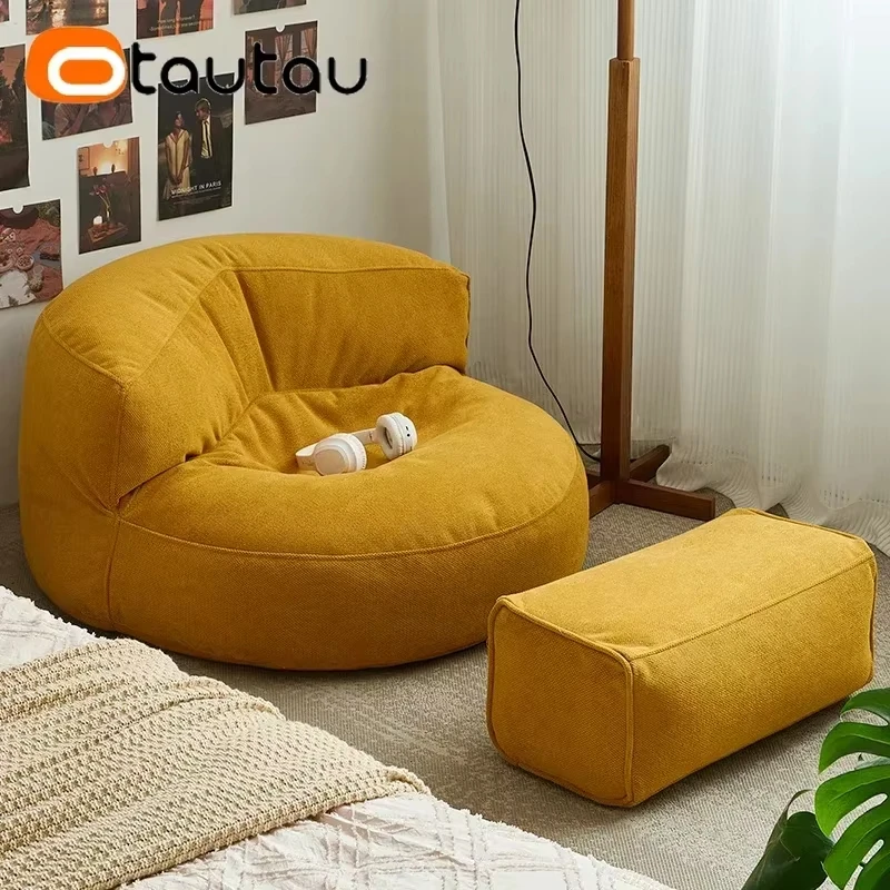OTAUTAU Filled Bean Bag stool with Filler Waterproof Beanbag stools ...