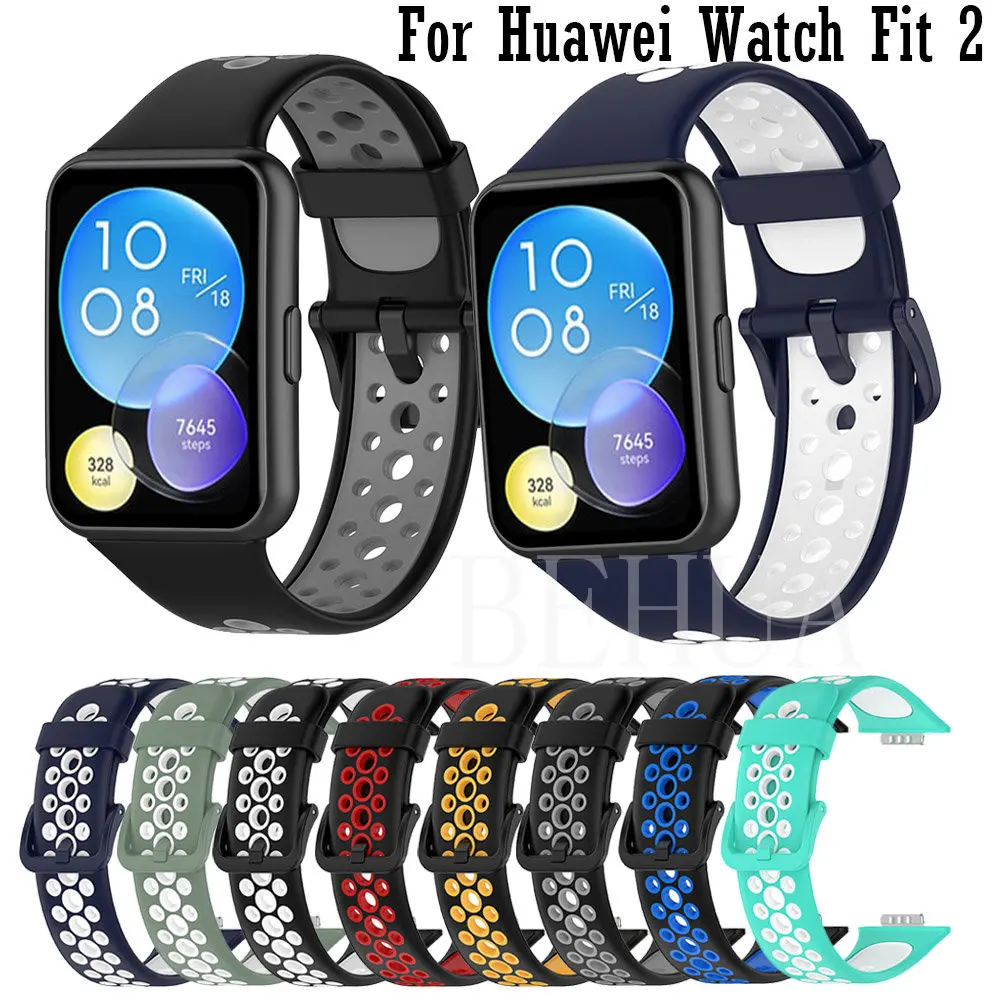 Sport-Silicone-Strap-For-Huawei-Watch-FIT-2-SmartWatch-Wrist-Watchband ...