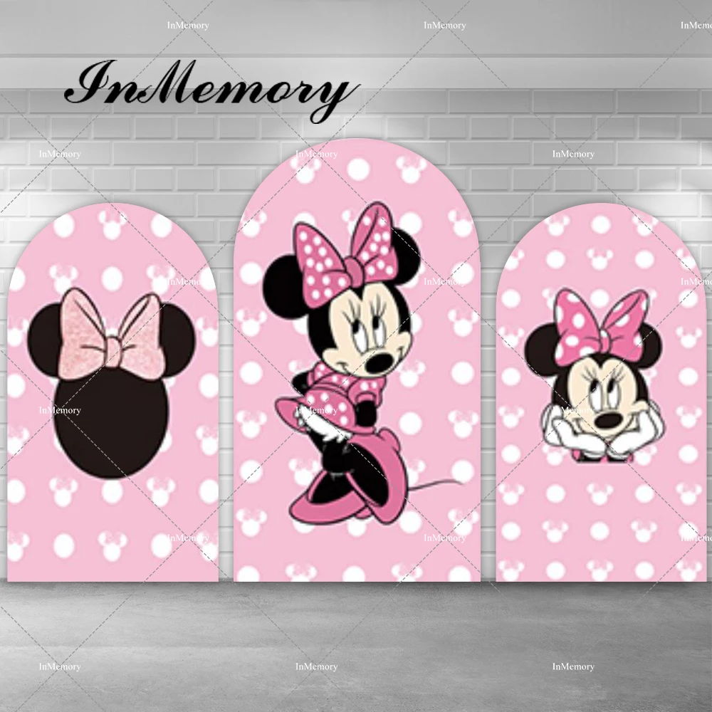 Pink-Cute-Dance-Minnie-Mouse-Arch-Backdrop-Cover-for-Girls-Newborn ...