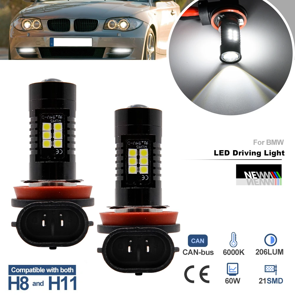 Led H8 H11 Fog Lamp For Bmw 1series E81 E87 E82 E88 2series F22 F23 ...