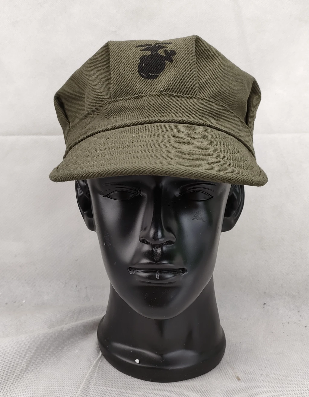 Reenactment-Military-WWII-WW2-US-HBT-UTILITY-GREEN-CAP-VINTAGE-USMC ...