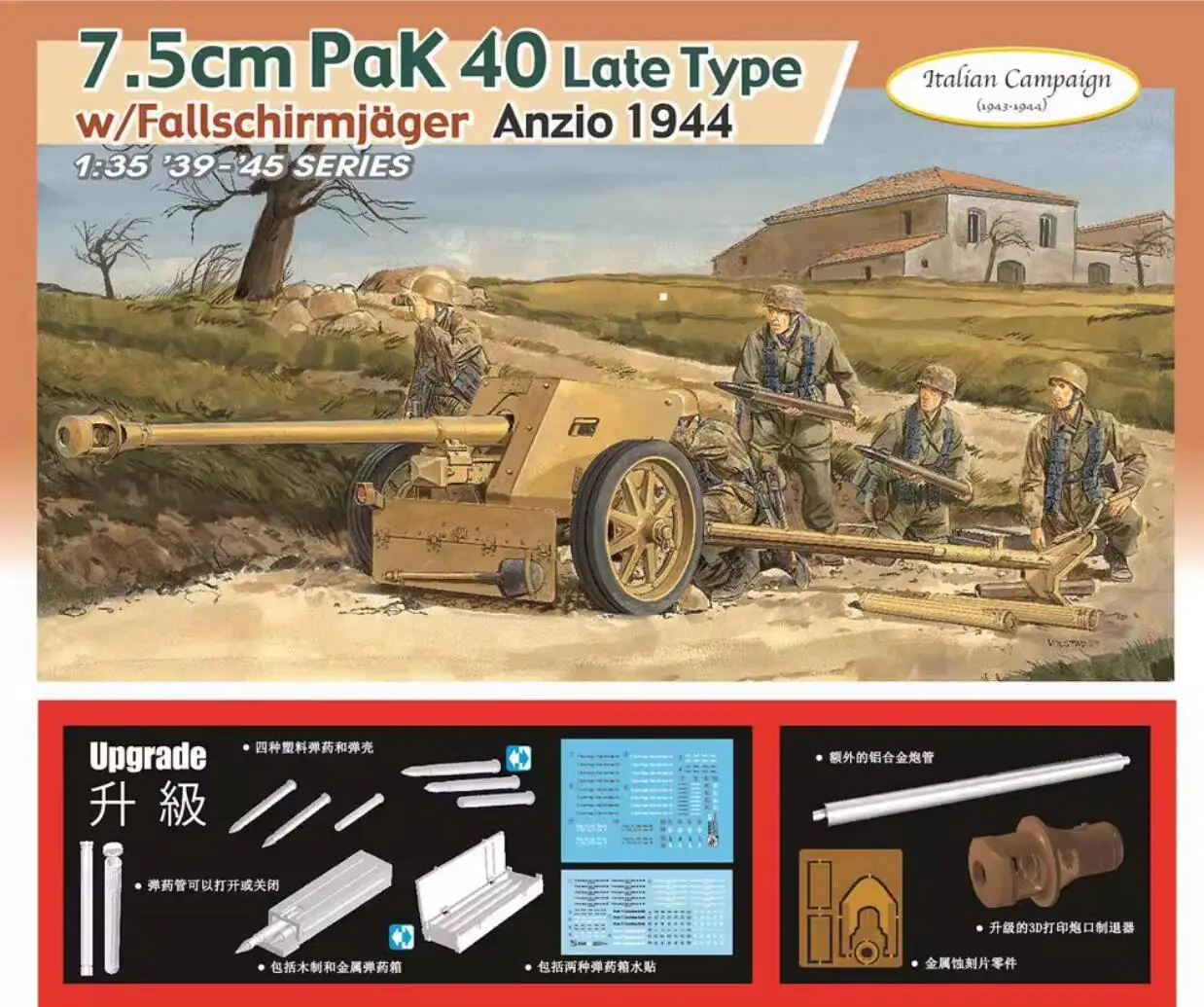 Dragon-6250-1-35-Scale-7-5cm-Pak40-Late-Production-w-Fallshirmjager ...