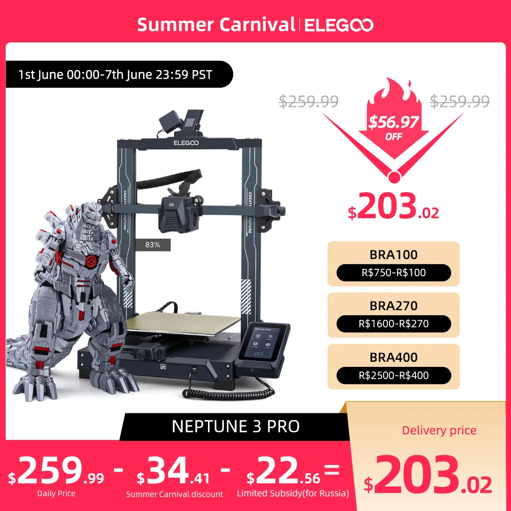 ELEGOO-NEPTUNE-3-PRO-FDM-3D-Printer-with-4-3-inch-Capacitive-HD-Touch ...