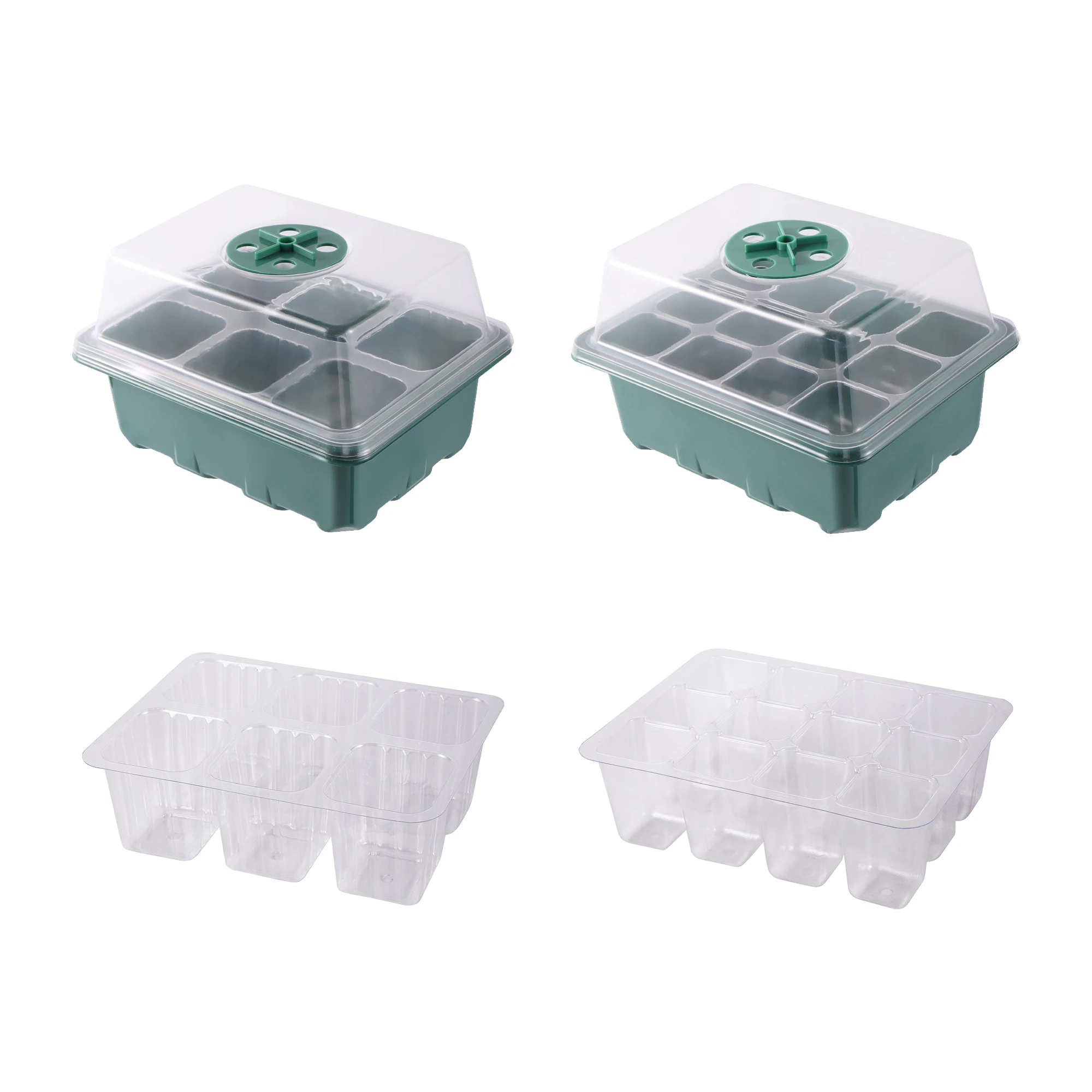 5/10 Sets Of 6/12 Grid Cell Seed Germination Plate Planting Plate ...
