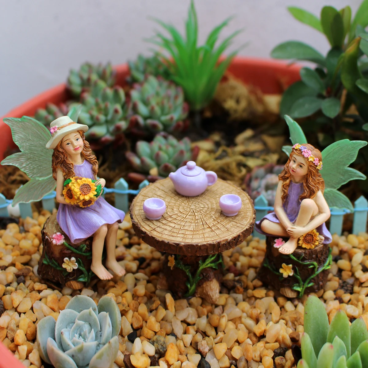 1-Set-Summer-Tea-Party-Vacation-Flower-Fairy-Interesting-Scene ...
