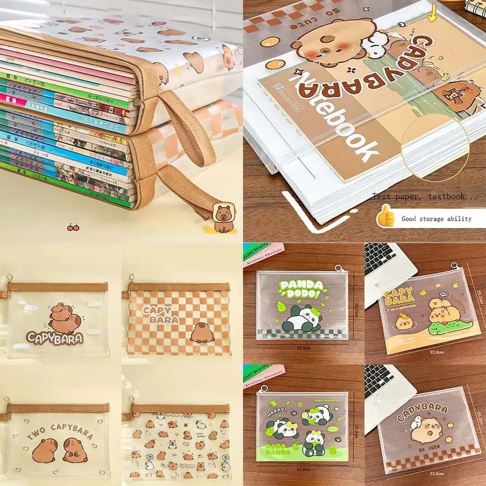 Capybara-Document-Bag-New-A4-Transparent-Makeup-Bags-Waterproof-Large ...