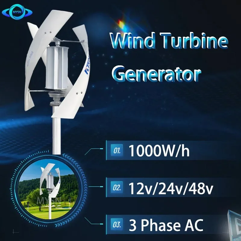 1000w-1kw-Vertical-Wind-Turbine-Generator-12v-48V-24V-Free-Energy ...