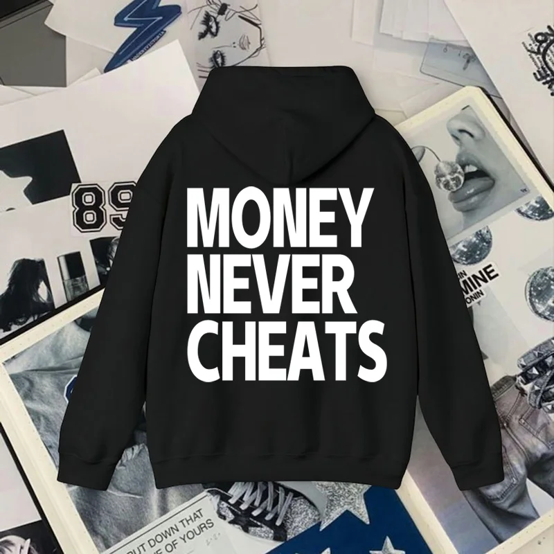 MONEY-NEVER-CHEATS-Print-Y2k-Women-Zip-Up-Long-Sleeves-Oversized-Black ...