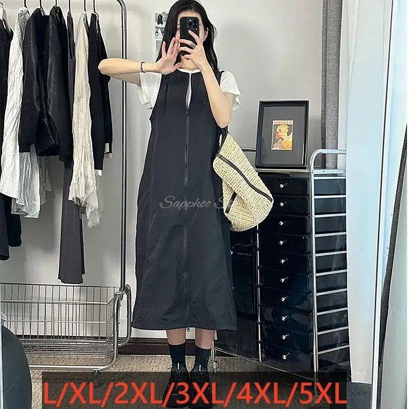 L-XL-2XL-3XL-4XL-5XL-Workwear-Functional-Style-Zipper-Tank-Dress-Barber ...