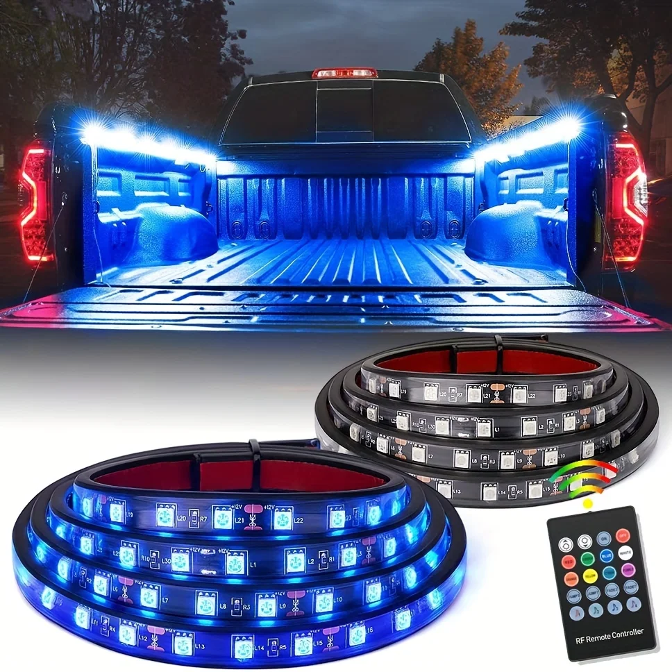 2PCS 60 inch RGB Color Truck Bed Light Strip Kit Decorative for Cargo ...