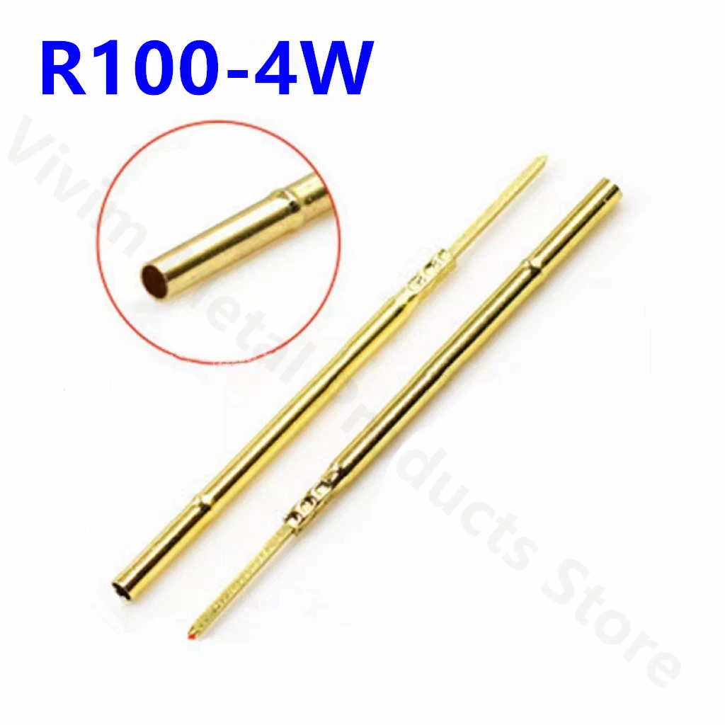 100pcs/pack Test Probe R100-4w Tapered Brass Tube Spring Test Probe For ...