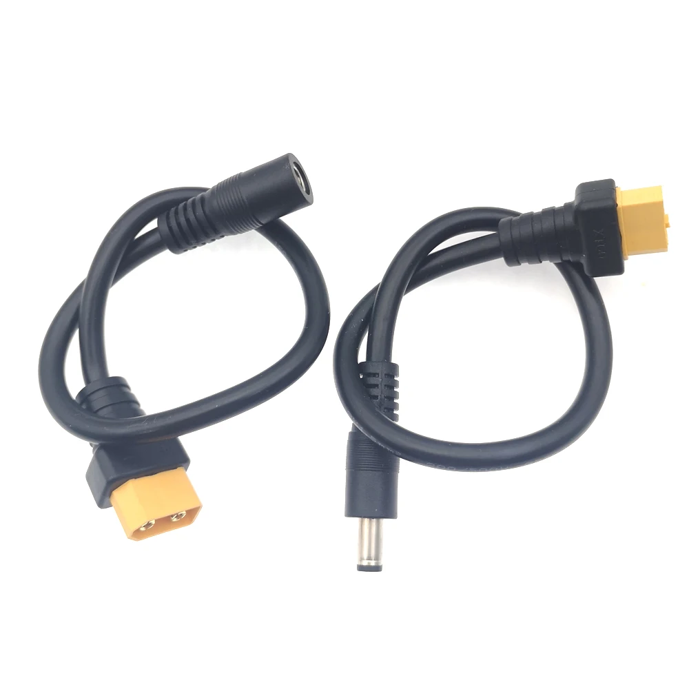 XT60 Male / Female Connector To DC 5.5*2.5 5.5x2.1mm Power Cable ...