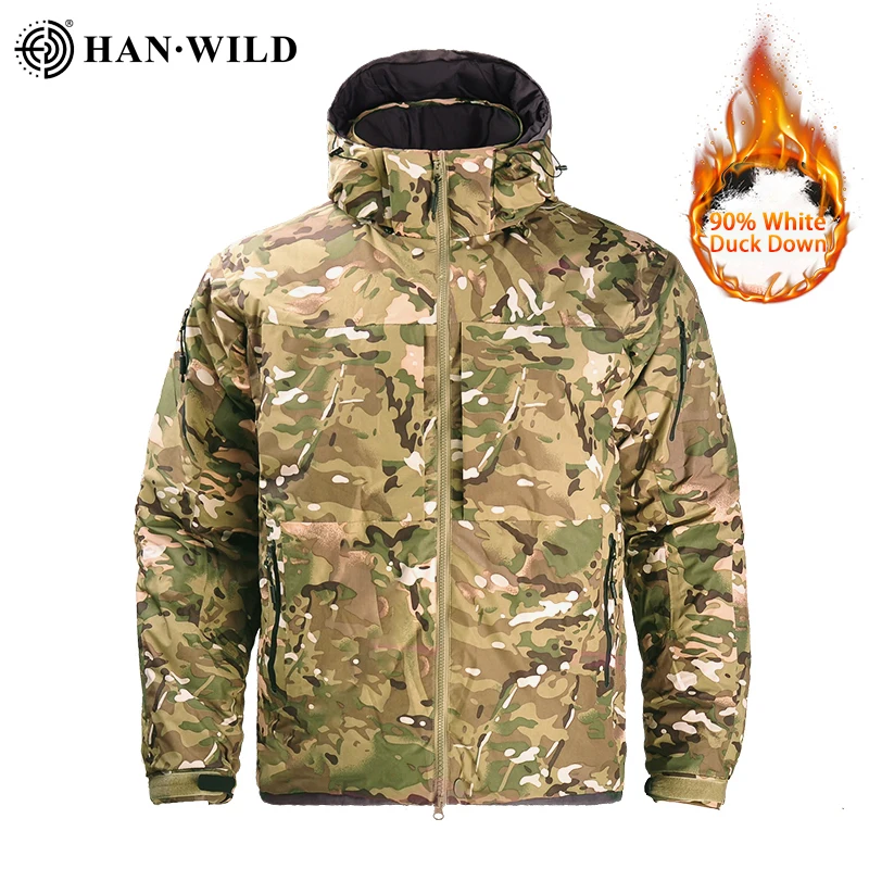Han-Wild-Outdoor-Camping-Wandern-Daunen-jacken-Tarnung-taktische-Jacke ...