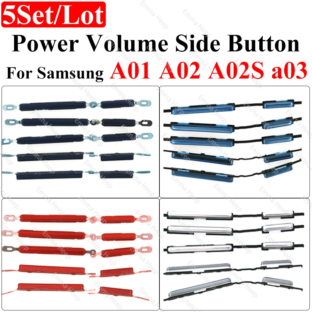 5Set-Power-Volume-Side-Button-Key-For-Samsung-A01-A02-A02S-A03-Phone ...