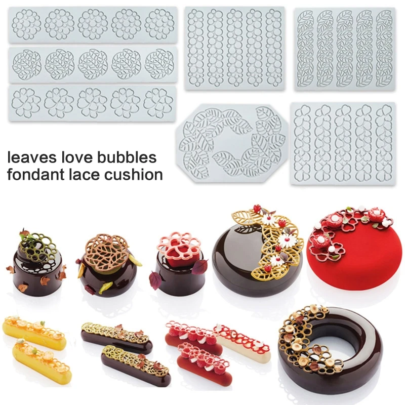 Fondant tapete de renda diy cozimento decoração molecular impressão ...