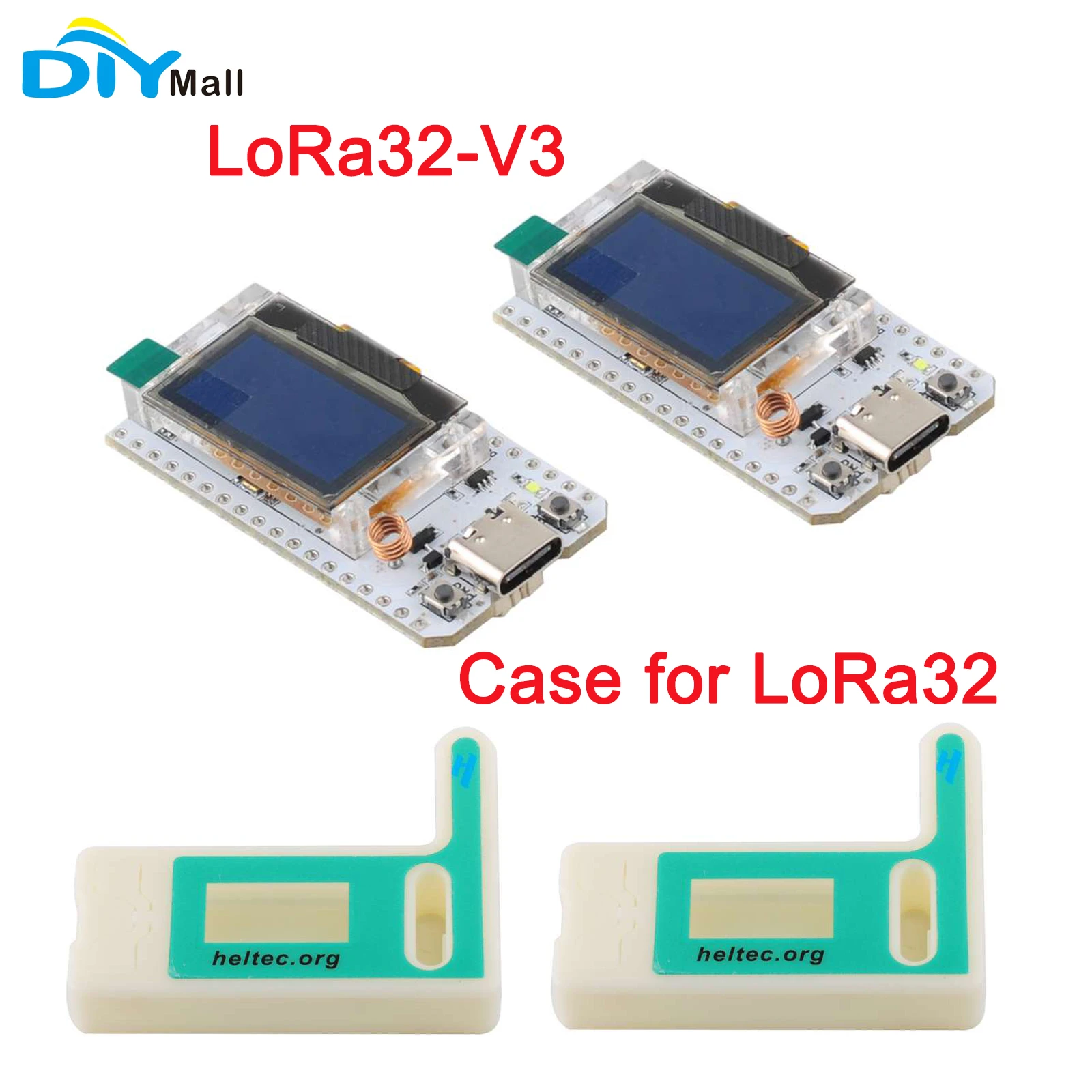 2 juegos de placa de desarrollo de nodo LoRa 32 V3, Kit de pantalla OLED LoRa32 SX1262, Wifi BLE ...