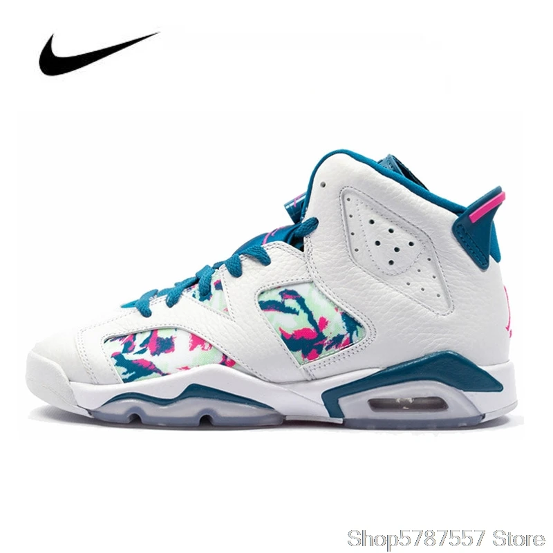 Nike-Air-Jordan-6-Retro-Verde-Abismo-GS-Basquete-Shoes-para-as-Mulheres ...