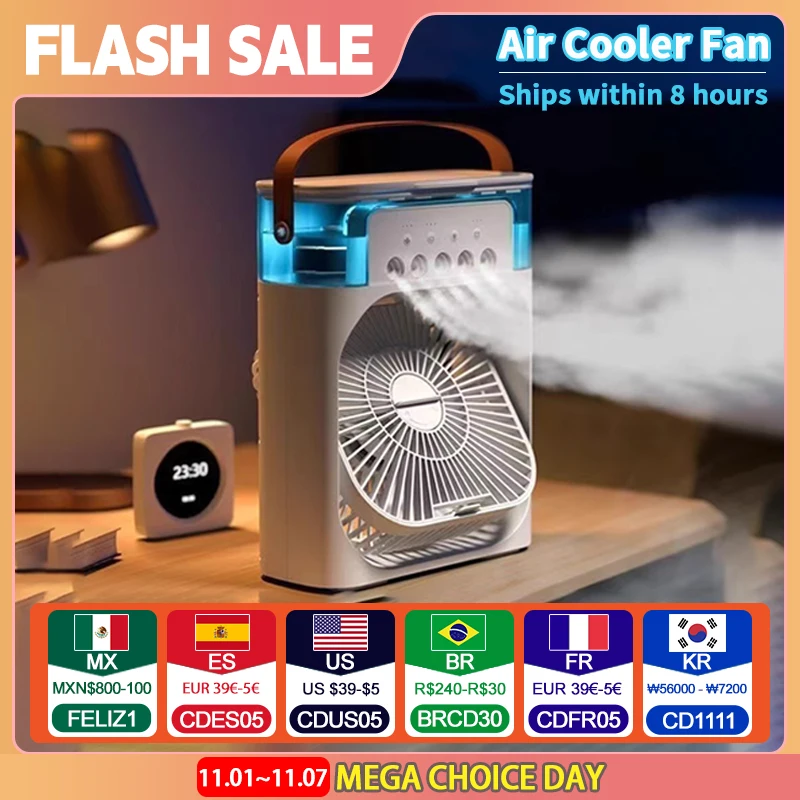 New-3-In-1-Fan-AIr-Conditioner-Household-Mini-Air-Cooler-LED-Night ...