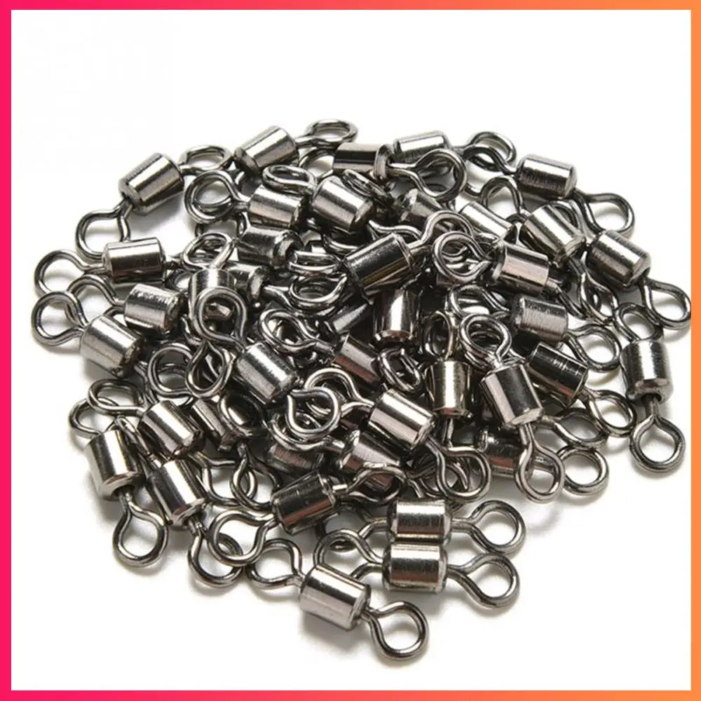 100pack-Ball-Bearing-Swivel-Rings-Stainless-Steel-Fishing-Connector ...