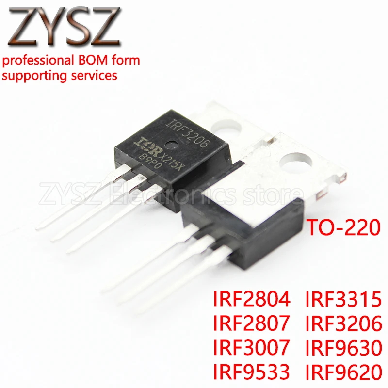 10-piezas-IRF2804-IRF2807-IRF3007-IRF3206-IRF3315-IRF9533-IRF9620 ...