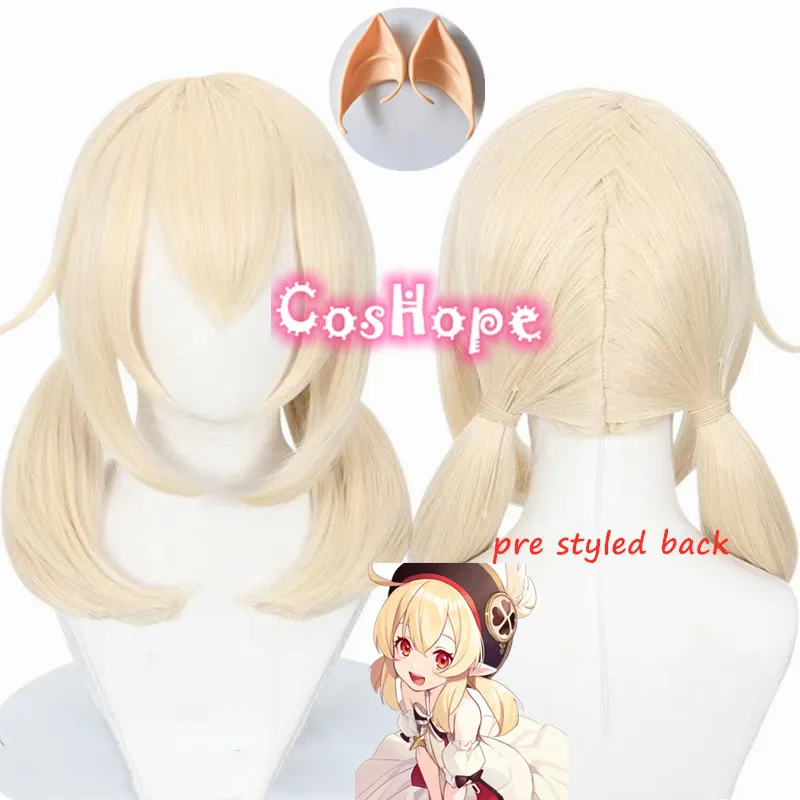 Genshin Impact Klee Cosplay Wig 45cm Golden Wig Cosplay Anime Cosplay ...