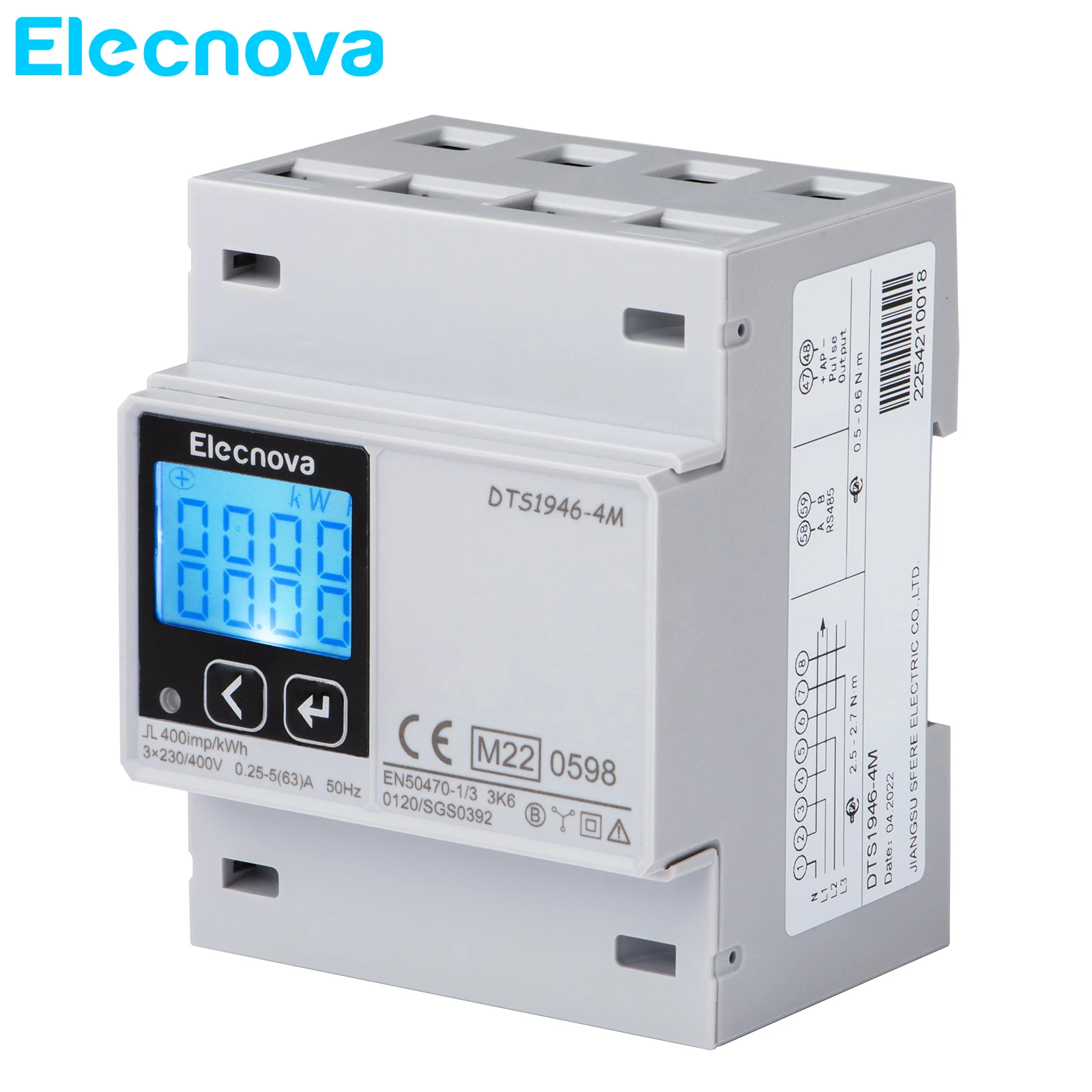 DTS1946-4M MID Electric Power Energy KWh Meter Solar Inverter 3 Phase ...