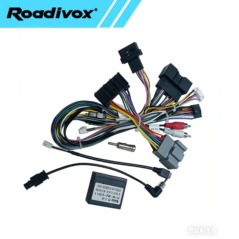 Android Car radio 16 PIN Stereo Wiring Harness Plug Power Cable Adapter ...