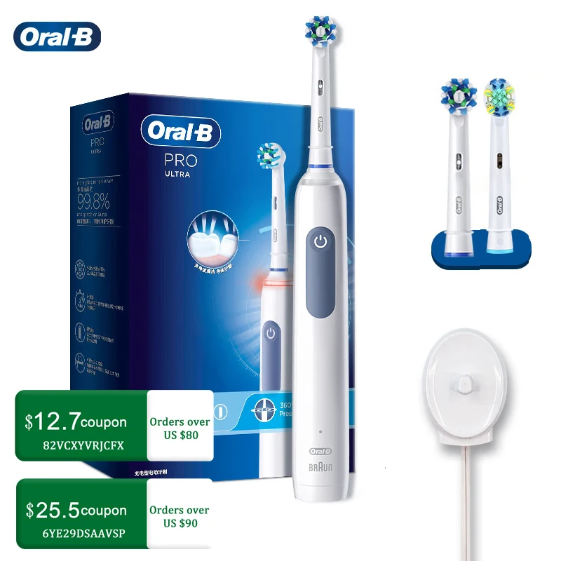 Oral-B-Pro-4-Ultra-Electric-Toothbrush-3D-Acoustic-Wave-Intelligent ...