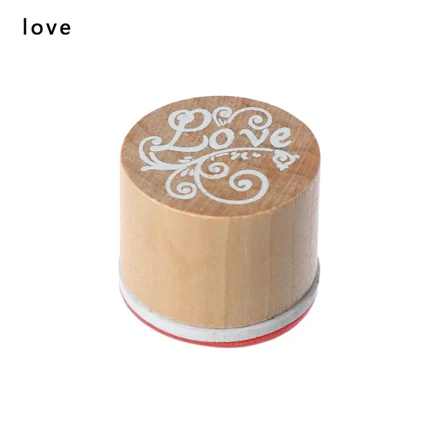 Handmade Letter Stamp Wooden Seal Lotus Rose Stamps Vintage Flower Wood ...