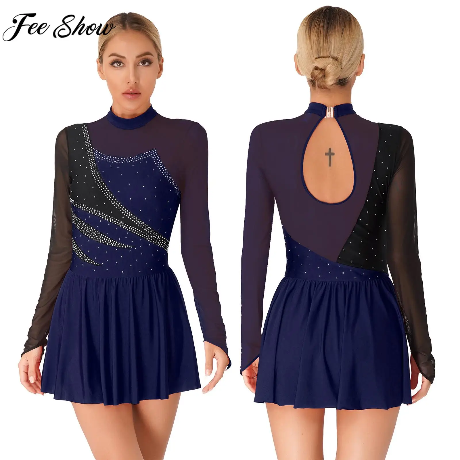 Mulheres-Figura-Patina-o-Desempenho-Vestido-Tutu-Ballet-Lyrical-Dan-a ...