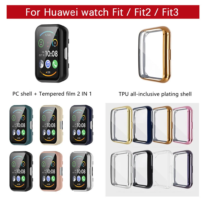 Plated Cover For Huawei Watch Fit Case Smart watch Case TPU All-Around ...