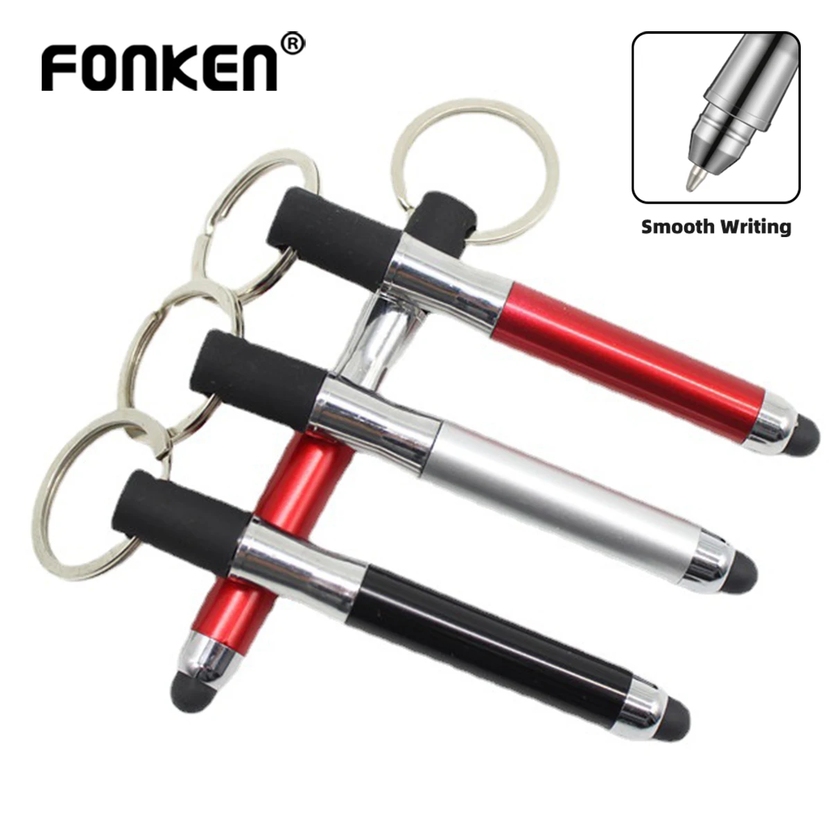 3-in-1-Multifunction-Stylus-Pen-Inputpen-With-Keyring-Loop-For-iphone ...