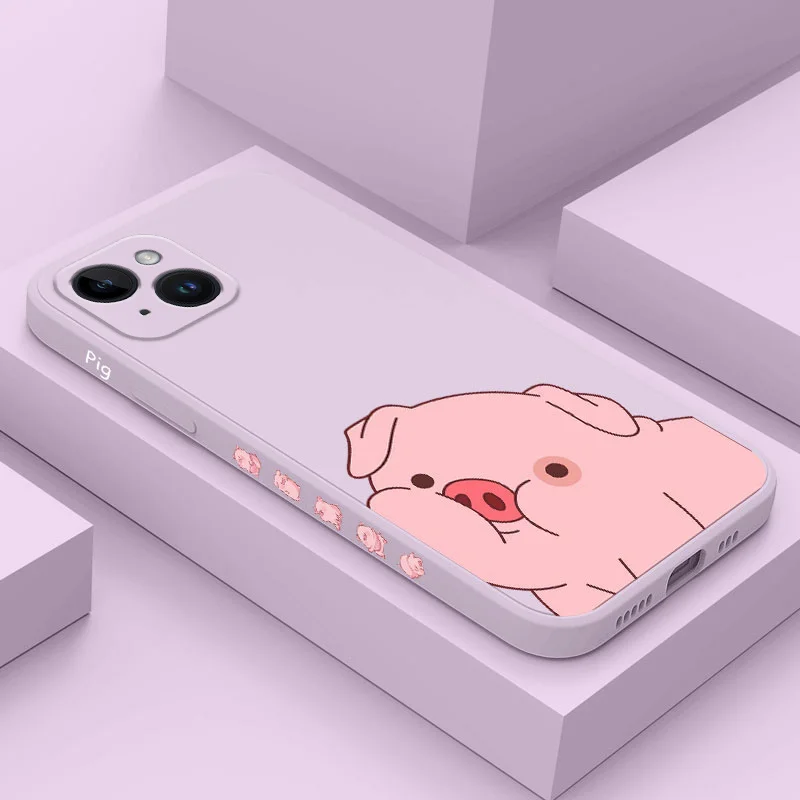 Little Fat Pig Phone Case For iPhone 16 15 14 13 12 11 X XR XS SE2 ...