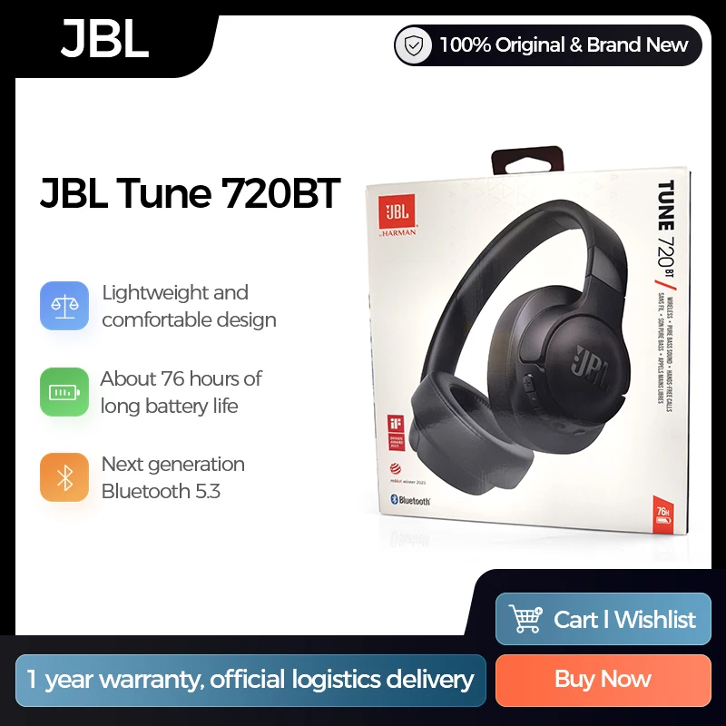 JBL-TUNE-720BT-Headband-Wireless-Headphones-Pure-low-frequency-sound ...