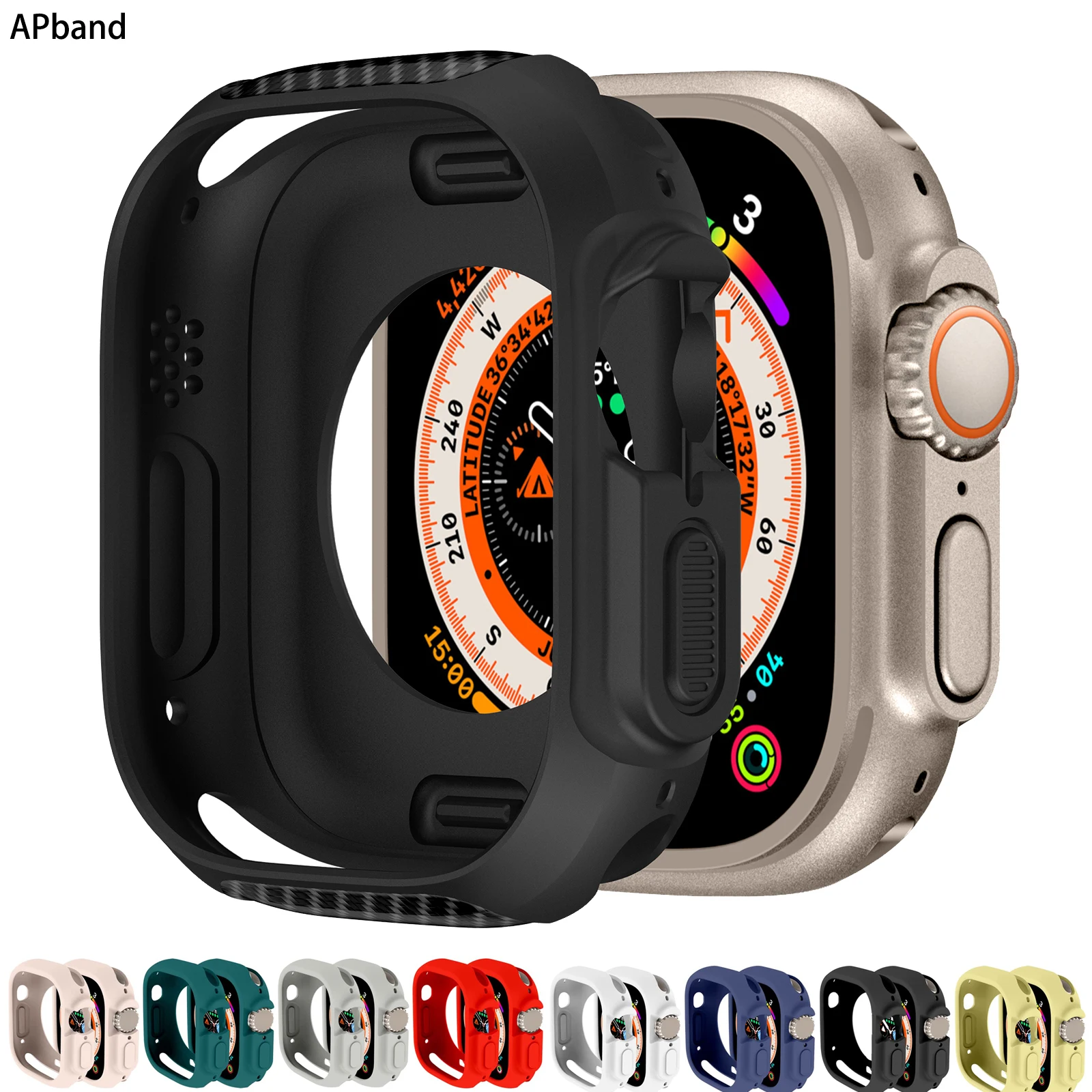 Funda-protectora-para-Apple-Watch-Protector-de-silicona-TPU-accesorios ...