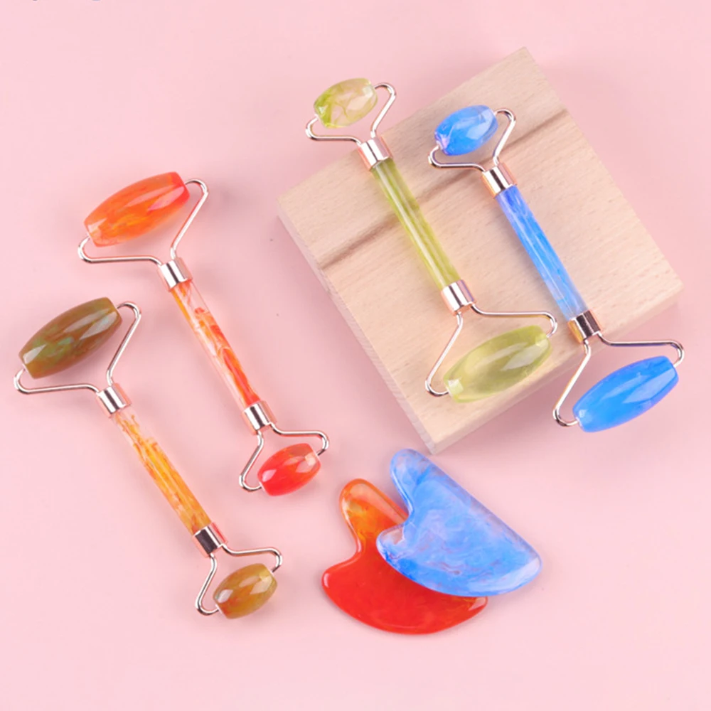 Resin-Facial-Roller-Gua-Sha-Scraper-Face-Massager-Beauty-Skin-Care ...