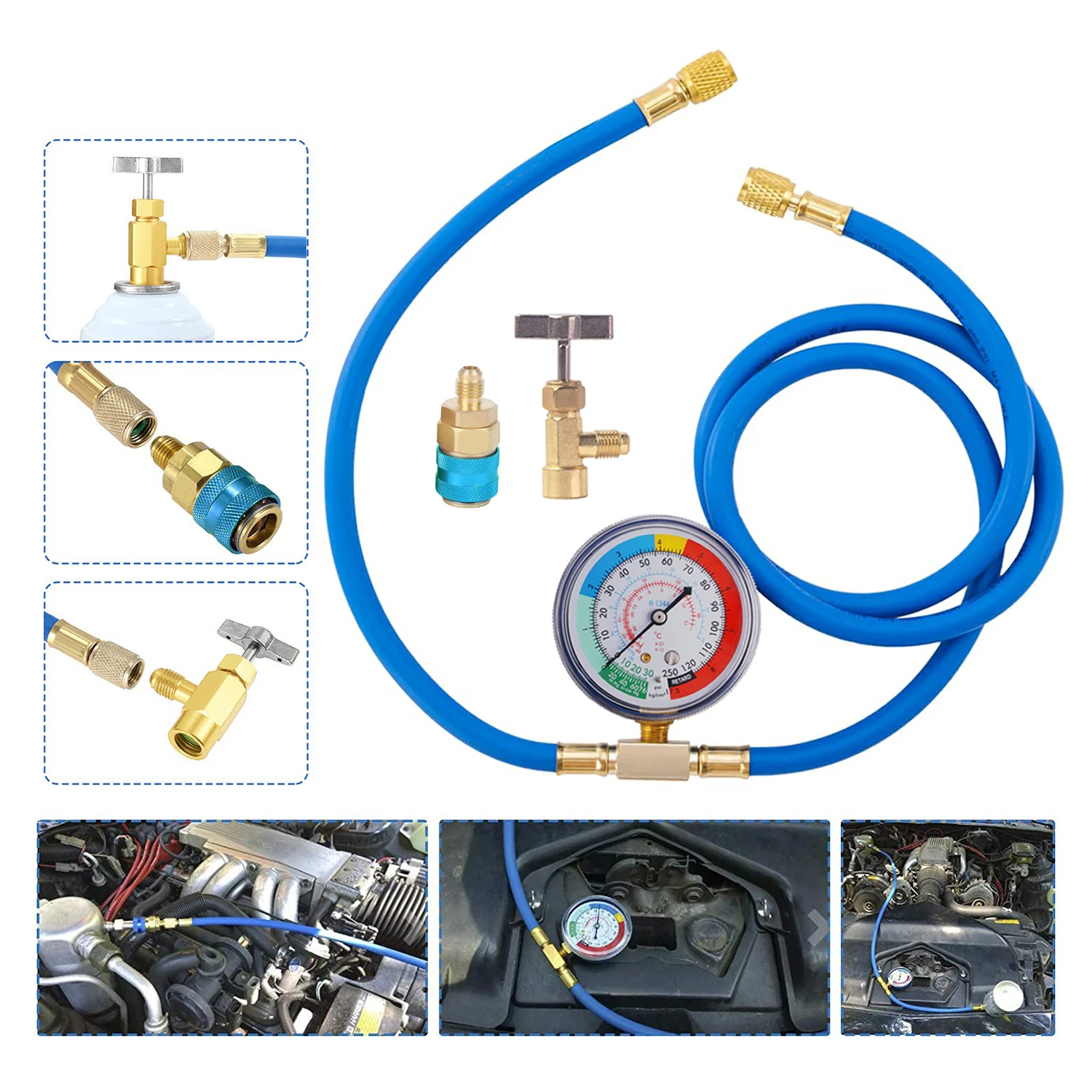 Refrigerant Hose Recharge Car Air Kit AC R134A Car Conditioning Hose ...