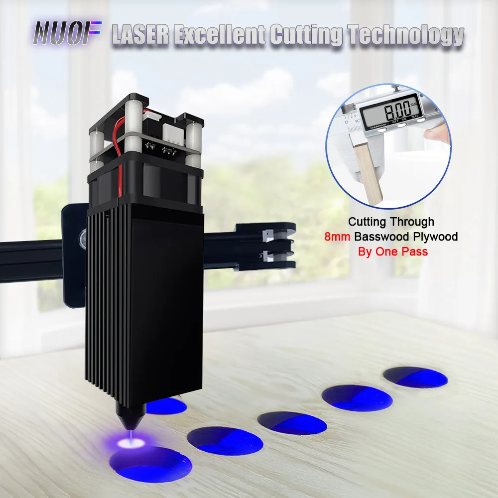 NUOF 80W Air Assist Laser Module 450nm Blue Laser Head for CNC DIY ...