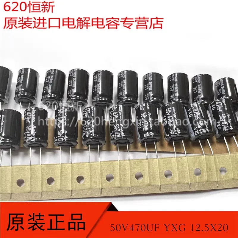 2024-10PCS-50v-470uF-Rubycon-YXG-50V470UF-12-5x20mm-Electrolytic-capacitor-470uF-50V-High ...